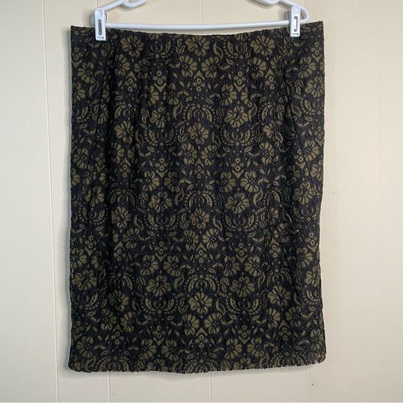 Lane Bryant Skirts Nwt Lane Bryant Olive And Floral Black Lace